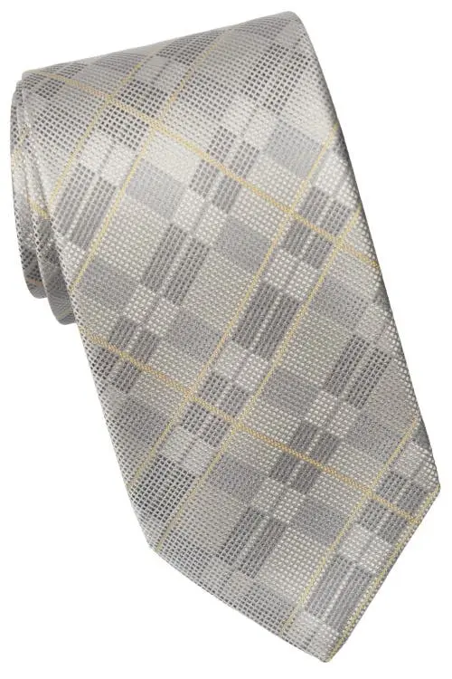 ELIZABETTA Moscatosilk Jacquard Tie - Grey_1