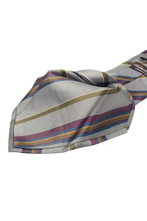 ELIZABETTA Luganosilk Jacquard Tie For - Grey