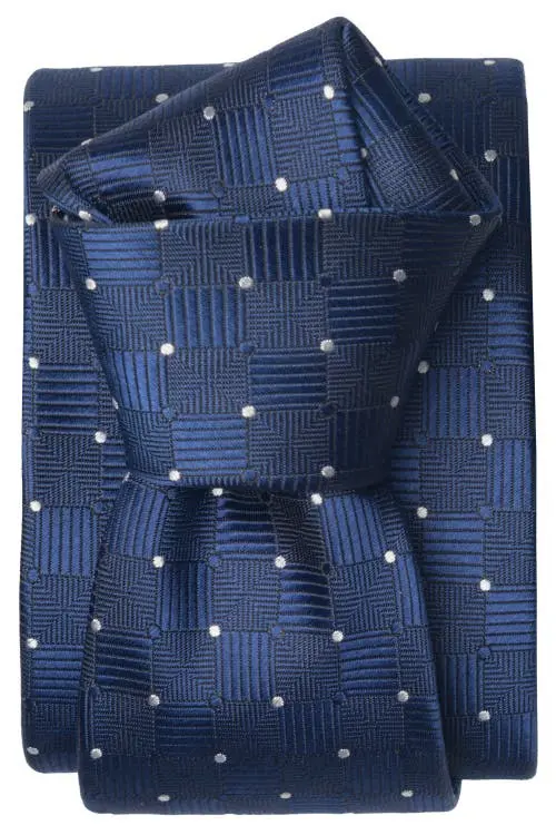 ELIZABETTA Barone Silk Jacquard Neck Tie - Midnight Blue