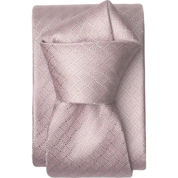 ELIZABETTA Mancini Extra Long Silk Jacquard Neck Tie - Pink
