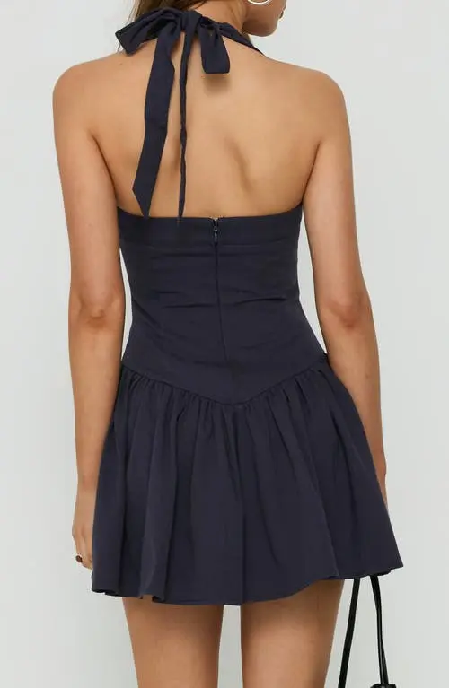 Princess Polly Esatora Halter Flare Minidress