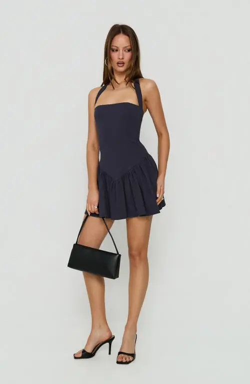 Princess Polly Esatora Halter Flare Minidress