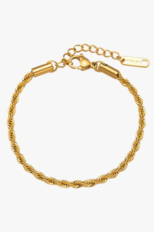 ATOLEA Calvi Rope Chain Anklet - Gold
