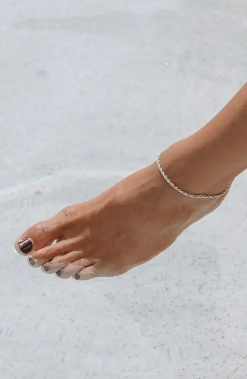 ATOLEA Calvi Rope Chain Anklet - Silver