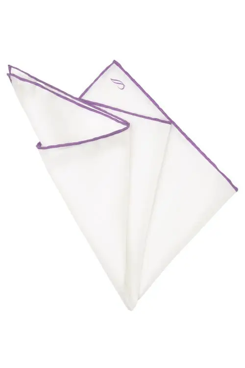 ELIZABETTA Mont Blancsilk Pocket Square For - Lilac