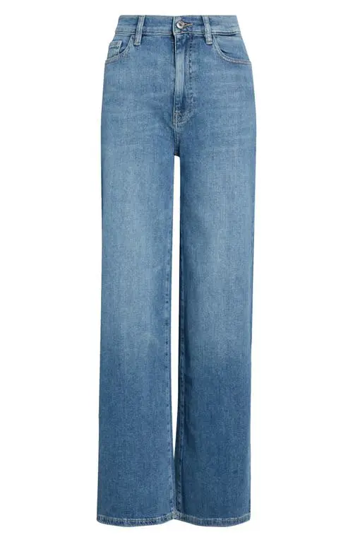 Warp + Weft High Waist Wide Leg Jeans - Blue Mist