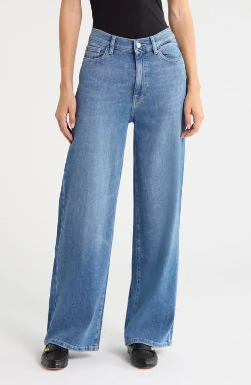 Warp + Weft High Waist Wide Leg Jeans - Blue Mist