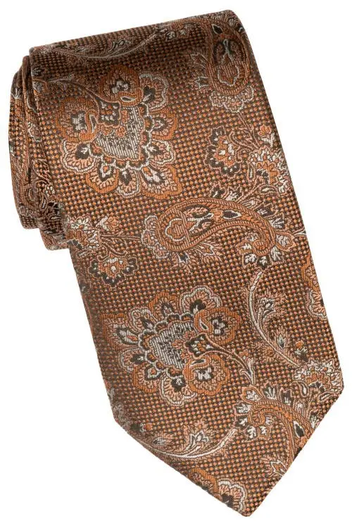 ELIZABETTA Montellosilk Jacquard Tie For - Salmon