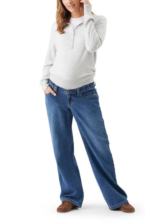 RIPE MATERNITY Piper Polo Nursing Knit Sweater