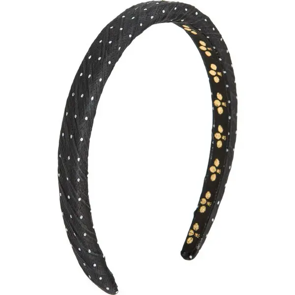 L. Erickson Elora Polka Dot Headband - Black/white