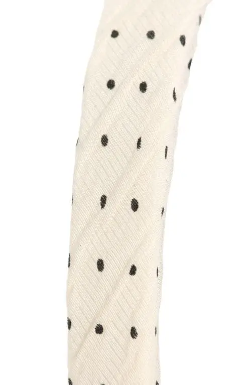 L. Erickson Elora Polka Dot Headband - White/black