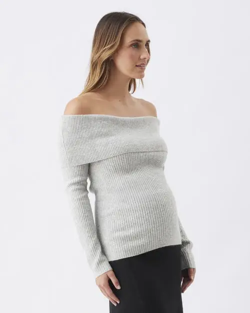 RIPE MATERNITY Maisy Off Shoulder Knit