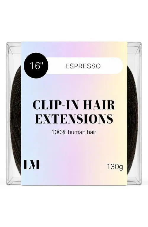 LOCKS AND MANE 16-inch Clip-in Human Hair Extensions - Espresso