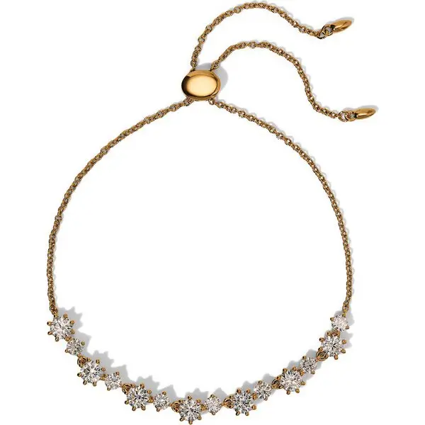Nadri Celine Cubic Zirconia Adjustable Bolo Bracelet - Gold