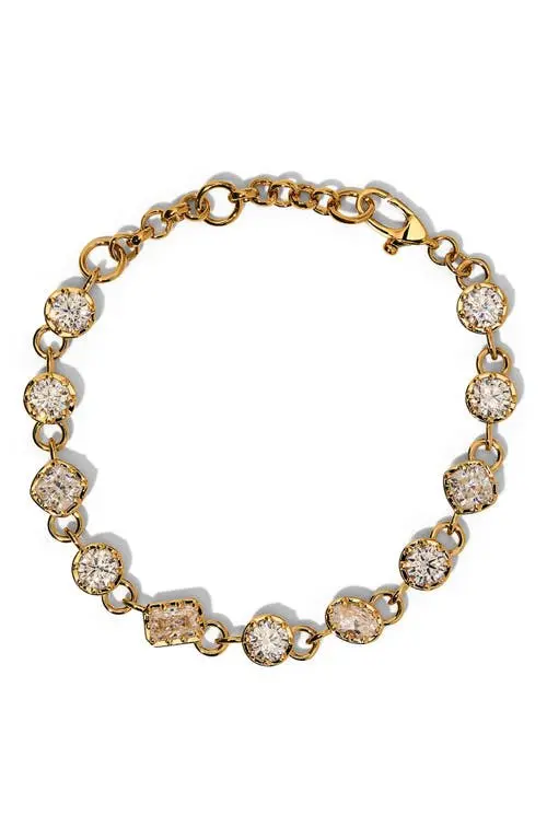 Nadri Celine Cubic Zirconia Line Bracelet - Gold