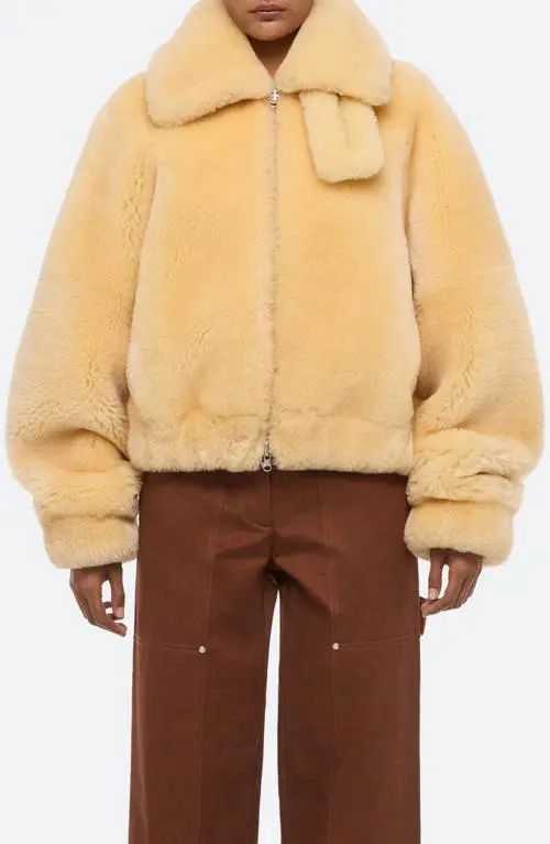 Helmut Lang Genuine Shearling Bomber Jacket