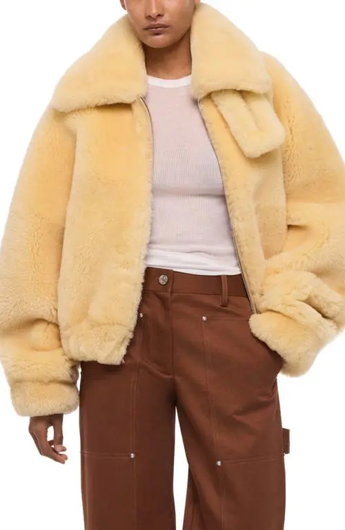 Helmut Lang Genuine Shearling Bomber Jacket