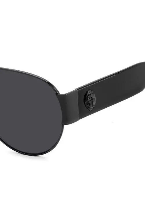 Kurt Geiger Oversize Shield Sunglasses - Black/grey