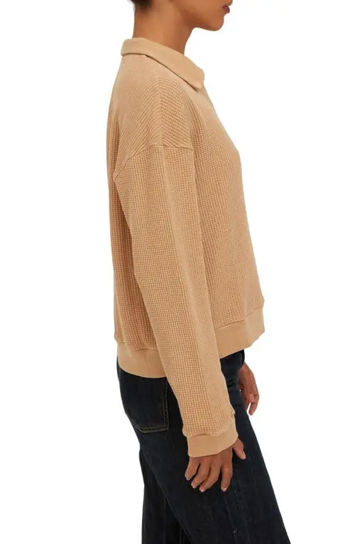 PROJECT SOCIAL T Pacific Collared Pullover - Camel