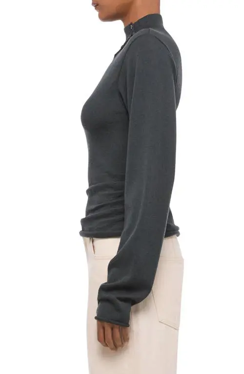 Helmut Lang Cutout Wool Blend Rib Sweater