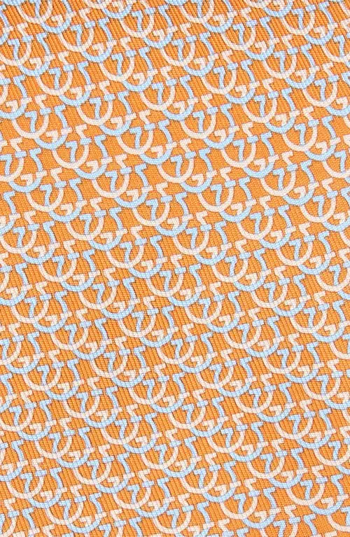 FERRAGAMO Cerchio Gancini Print Silk Neck Tie