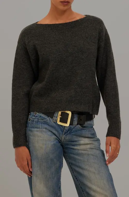 PROJECT SOCIAL T Palisades Boatneck Sweater - Black