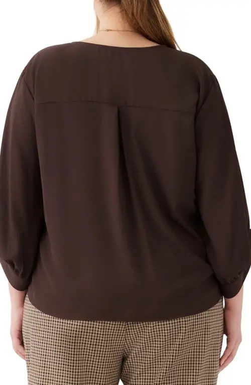 Karen Kane Blouson Sleeve Tie Front Top