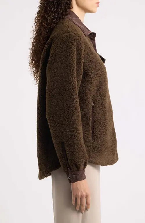 SAVE THE DUCK Sayaka High Pile Fleece Jacket - Soil Brown