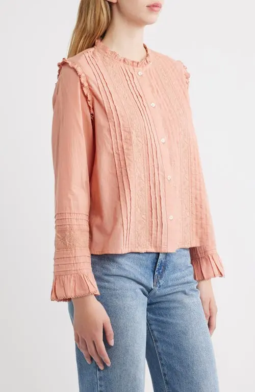 CLEOBELLA Antoinette Embroidered Organic Cotton Top