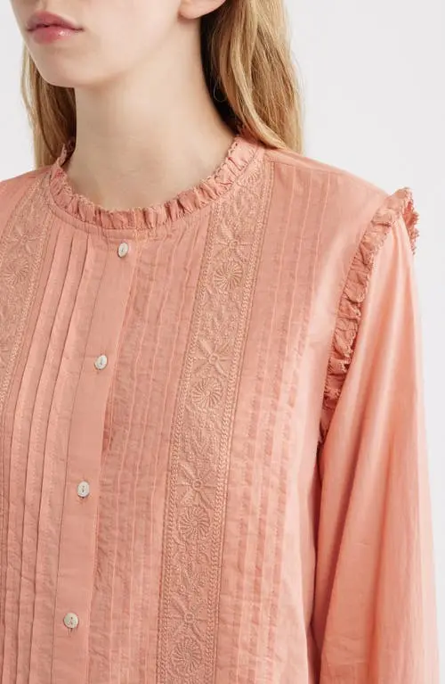 CLEOBELLA Antoinette Embroidered Organic Cotton Top