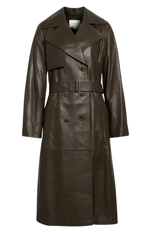 Vince Leather Trench Coat