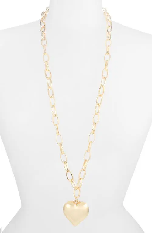 KENNETH JAY LANE Heart Pendant Chain Necklace
