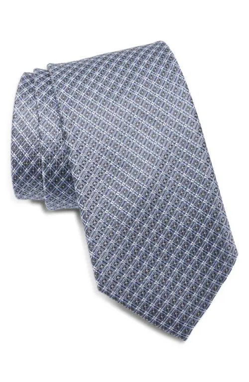 Nordstrom Corso Mini Silk Jacquard Tie - Charcoal