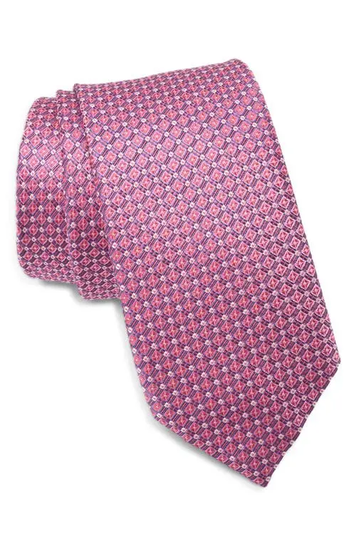 Nordstrom Corso Mini Silk Jacquard Tie - Rose
