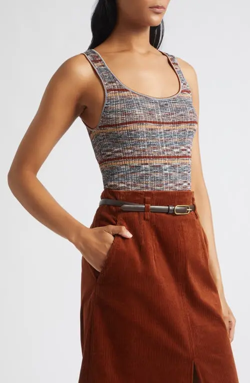 Veronica Beard Sandra Space-dyed Ribbed Tank