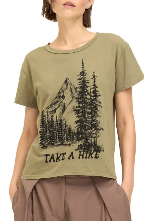 PROJECT SOCIAL T Take A Hike Cotton Graphic T-shirt - Olive