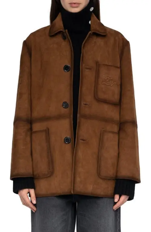Zadig&Voltaire Venezia Suede Jacket - Cognac