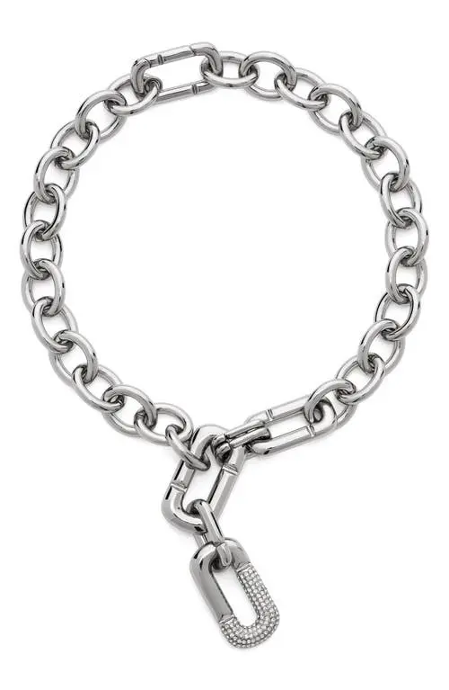 Marc Jacobs Pop J Marc Statement Necklace - Silver/crystal