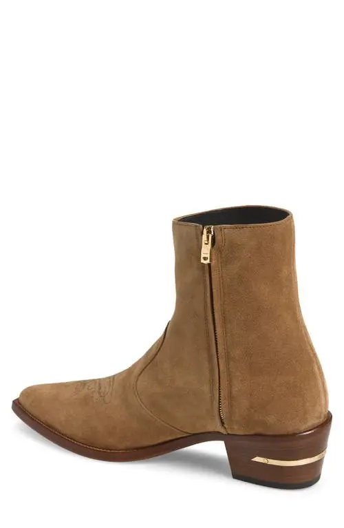 Amiri Ryder Pointed Toe Suede Western Boot