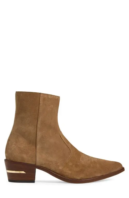 Amiri Ryder Pointed Toe Suede Western Boot