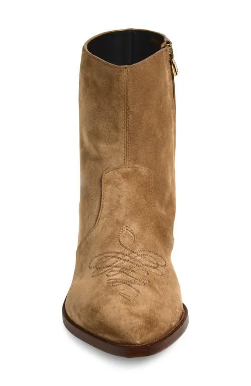 Amiri Ryder Pointed Toe Suede Western Boot