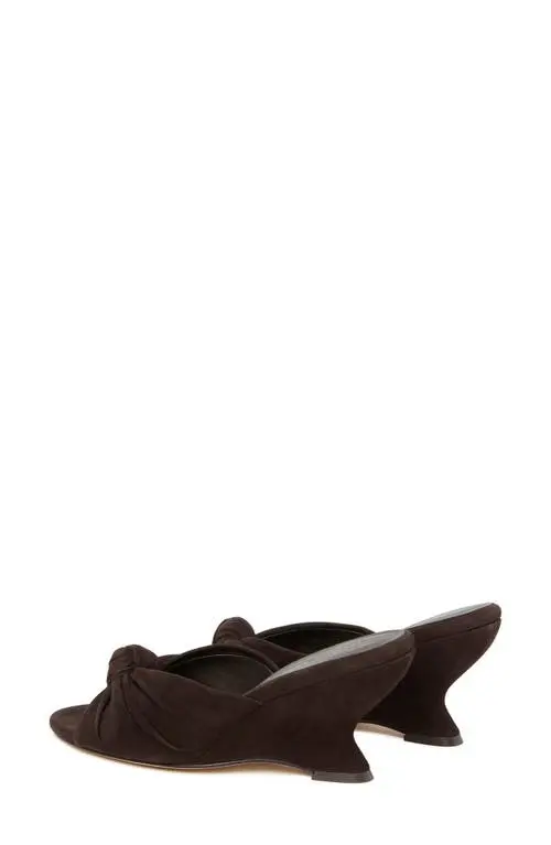 LOEFFLER RANDALL Marsy Leather Wedge Slide Sandal