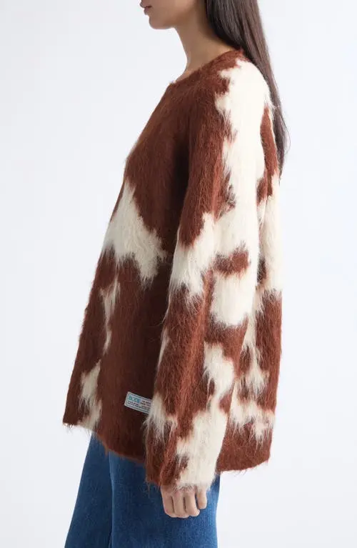 BODE Holstein Alpaca & Wool Blend Jacquard Sweater