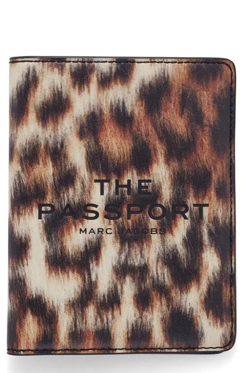 Marc Jacobs The Leopard Leather Passport Case - Brown Multi