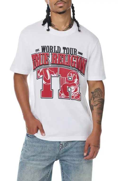 True Religion Arch Logo Buddha Graphic T-shirt - Optic White