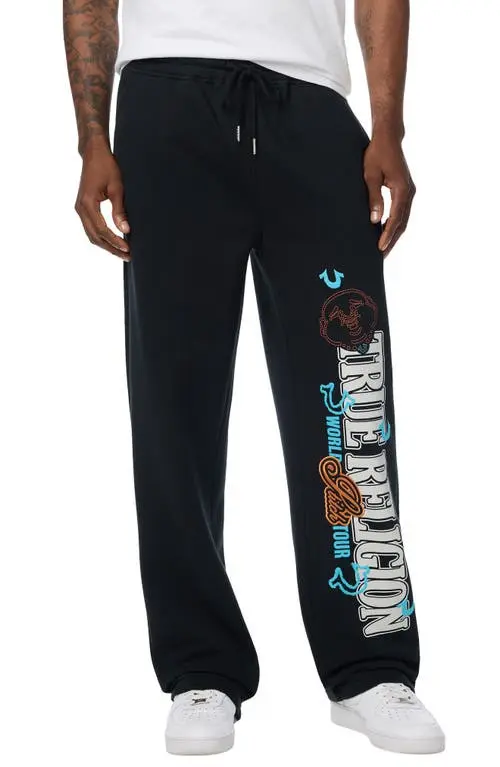 True Religion Southwest Straight Leg Sweatpants - Jet Black