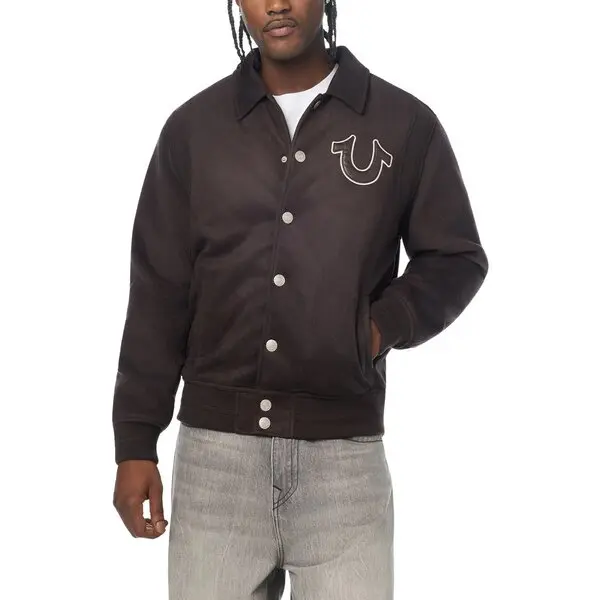 True Religion Logo Graphic Bomber Jacket