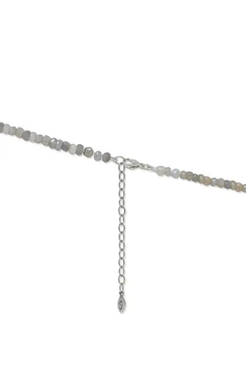 Anzie Bohème Faceted Grey Moonstone Rondelle Necklace