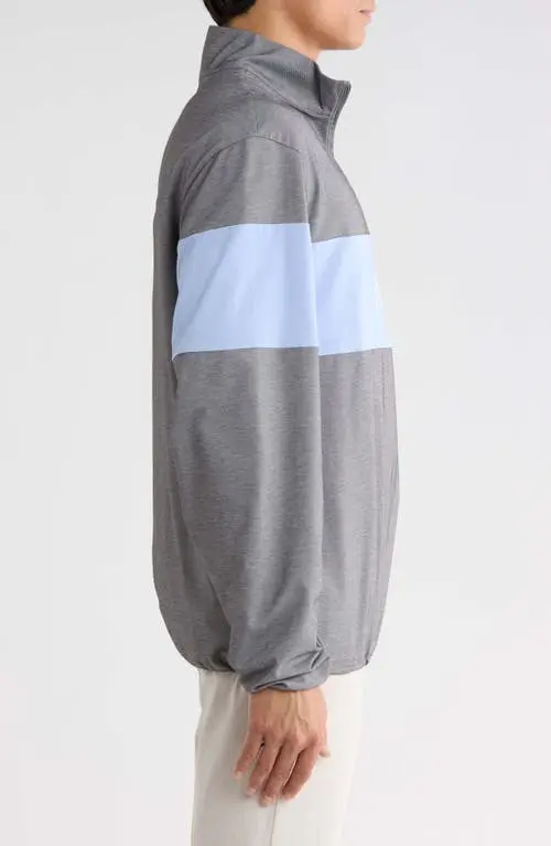 MALBON Horizon Quarter-zip Pullover - Black Chambray
