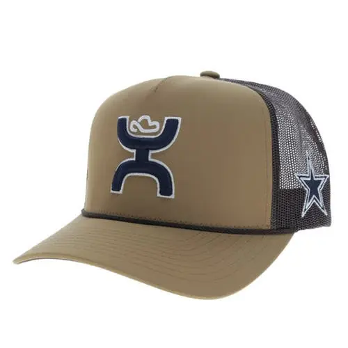 HOOEY Black Dallas Cowboys Hands Up Trucker Adjustable Hat